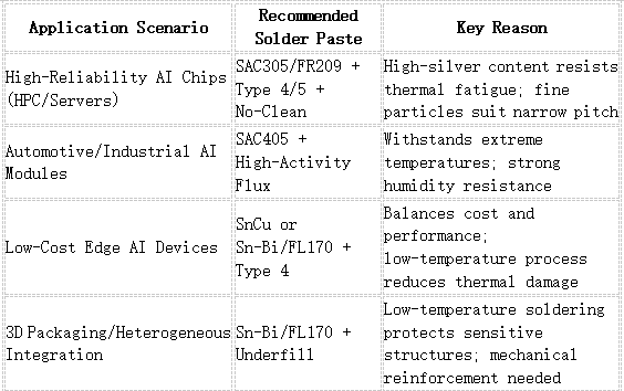 What is the best solder paste to choose for AI chip packaging?